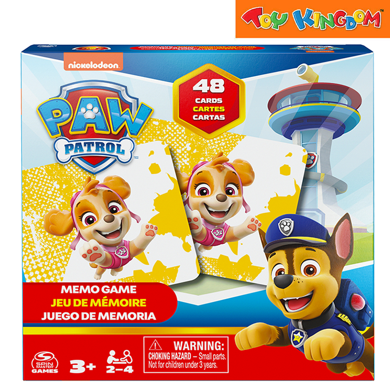 Spin Master Games Paw Patrol Memory Game 48pcs Cards | Toy Kingdom