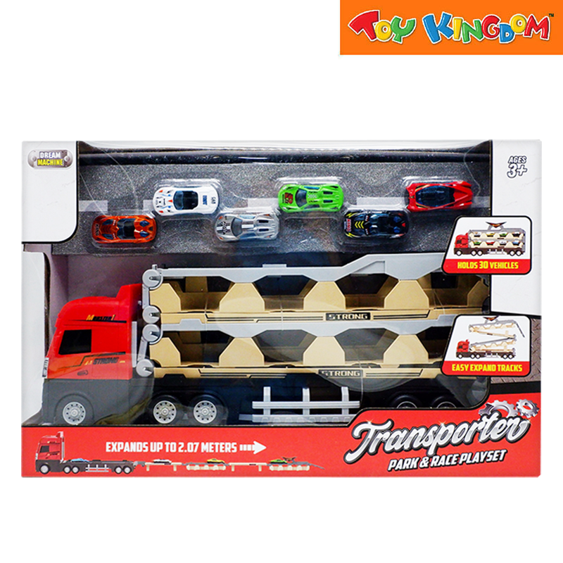 Dream Machine Transporter Park & Race Playset | Toy Kingdom