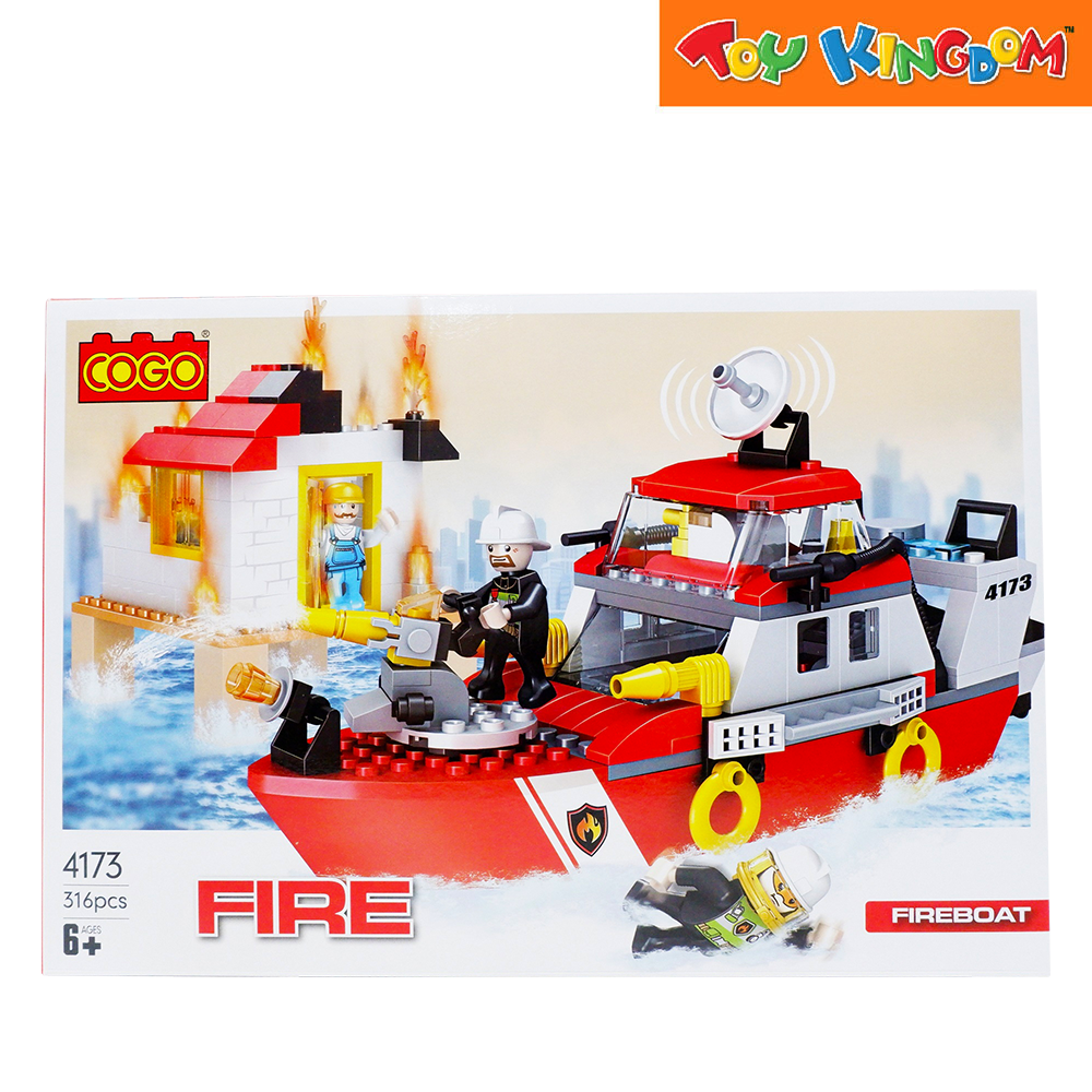 Cogo 4173 Fire Boat 316 pcs Building Blocks | Toy Kingdom