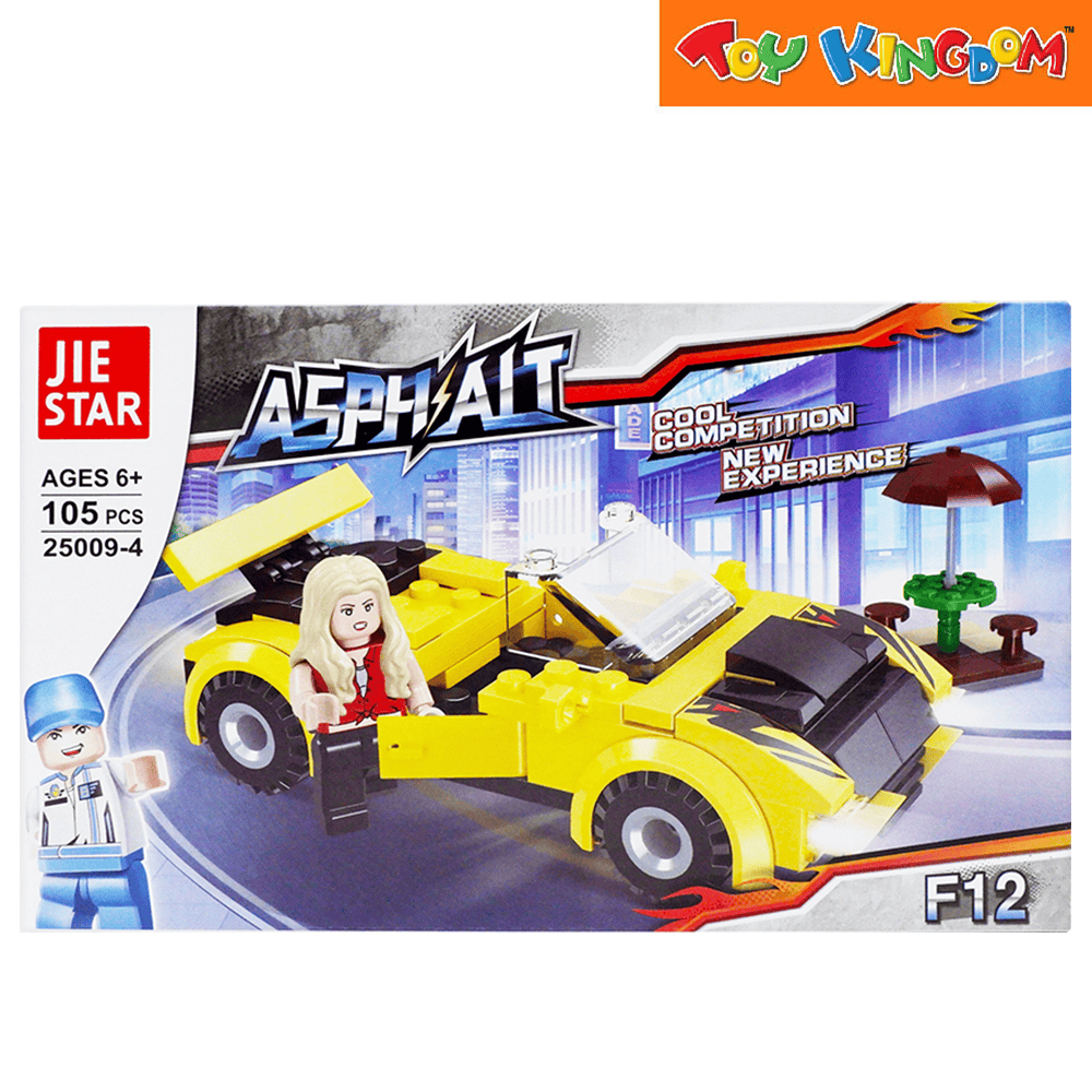 Jie Star Blocks Asphalt Yellow 105 pcs Building Set | Toy Kingdom
