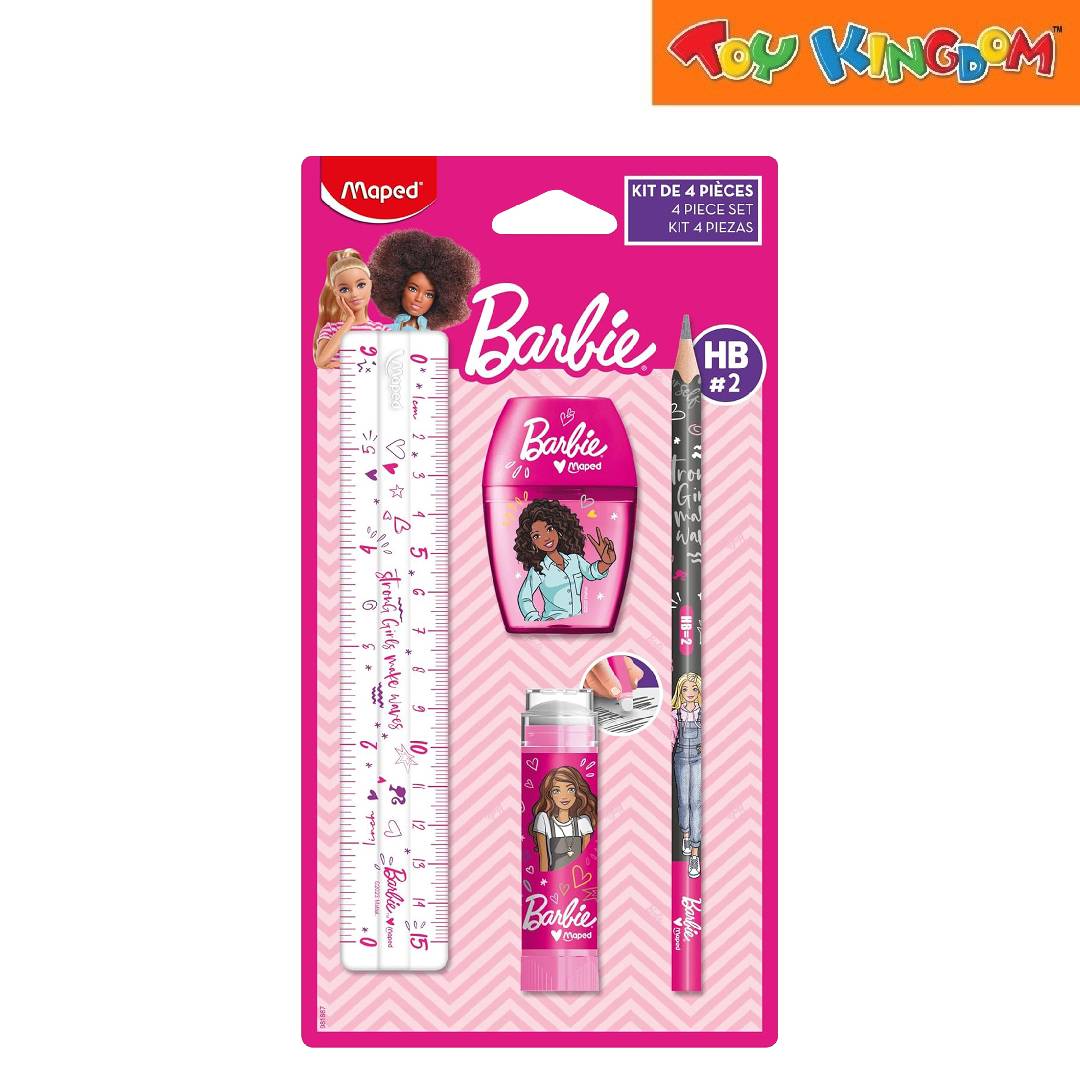 Maped Barbie 4pcs Stationery Set | Toy Kingdom
