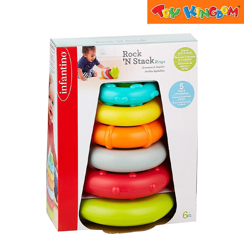 Infantino Rings Rock'N Stack | Toy Kingdom