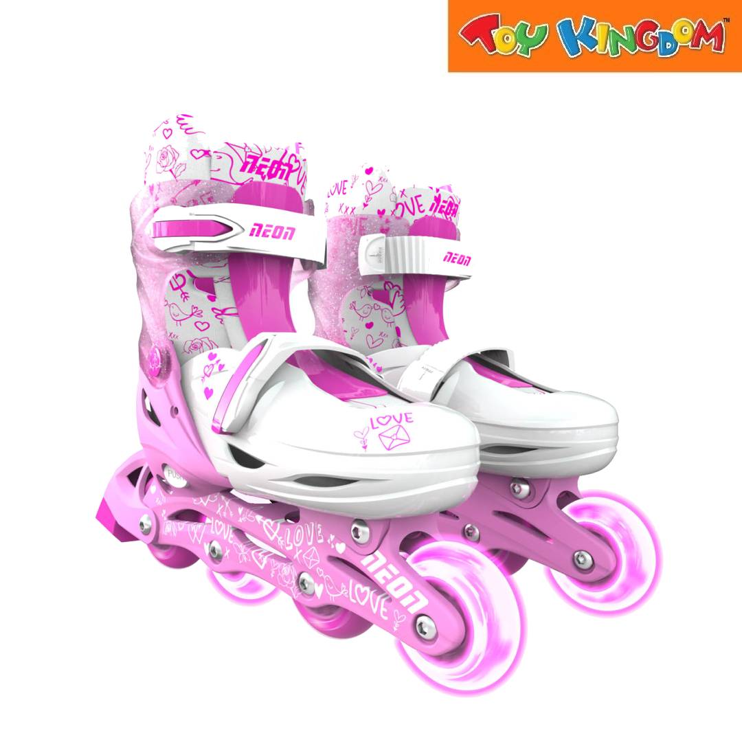 Yvolution Pink Neon Inline Skates (Size 34-37) | Toy Kingdom