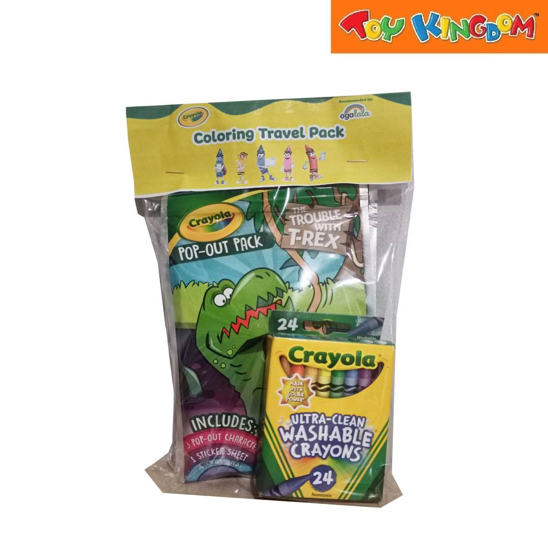 Crayola Bundle 24pcs Ulta-Clean Washable Crayons + 3pcs Value Coloring ...