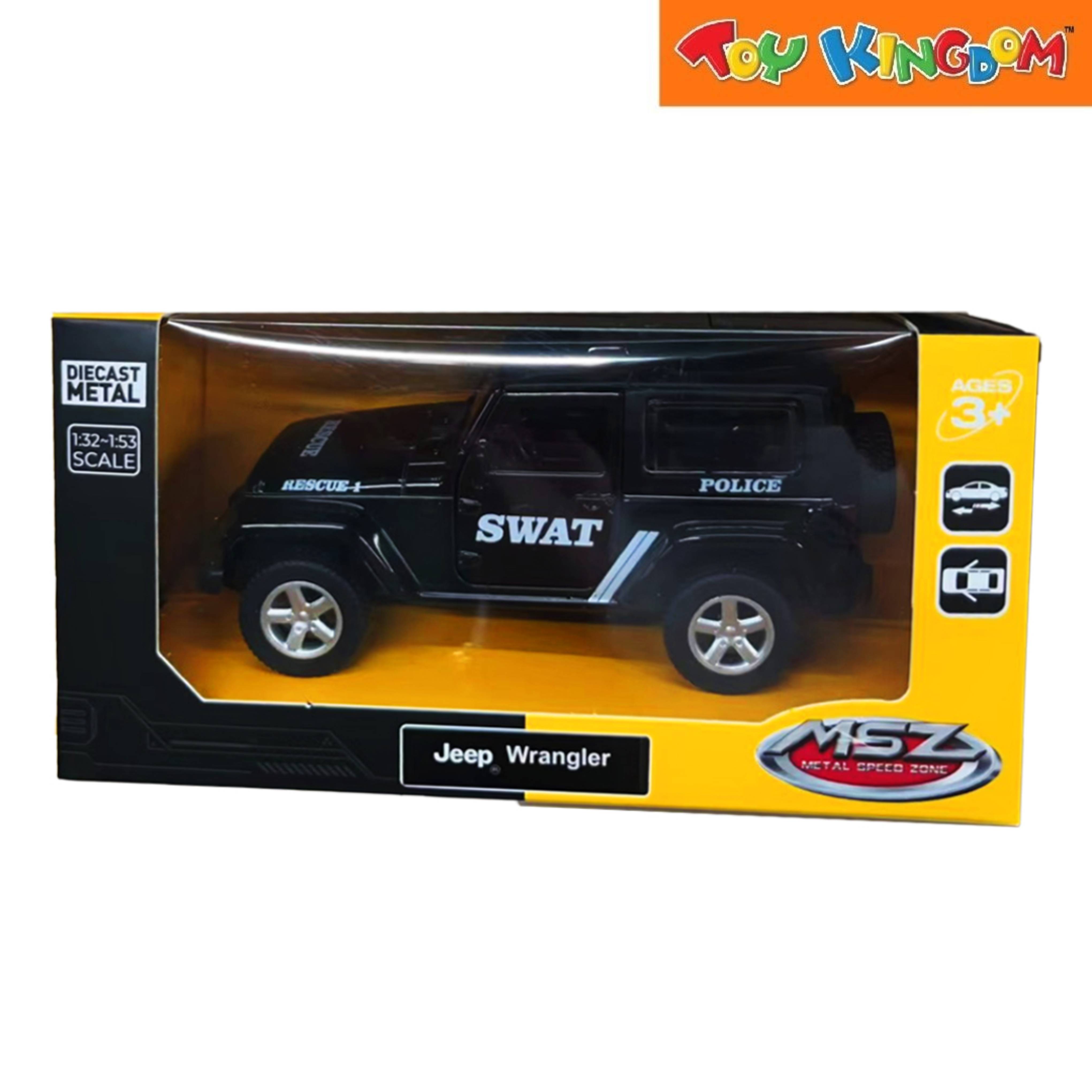 Metal Speed Zone Jeep Wrangler Black Die-cast | Toy Kingdom