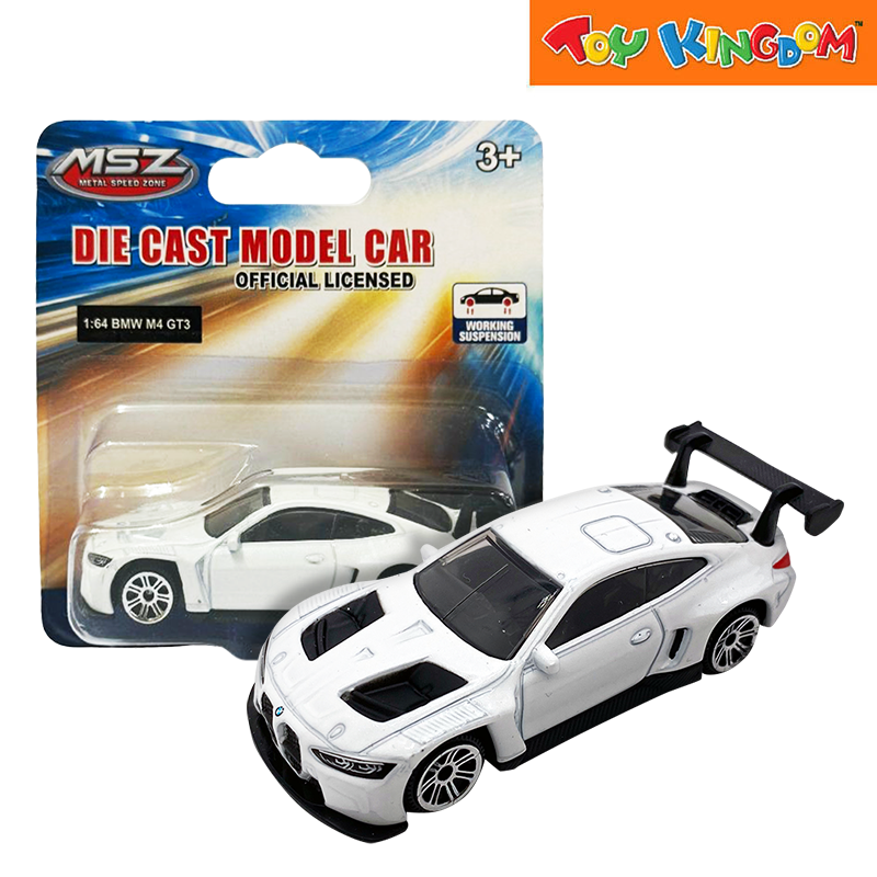 Metal Speed Zone 1:64 BMW M4 GT3 White Die-cast | Toy Kingdom