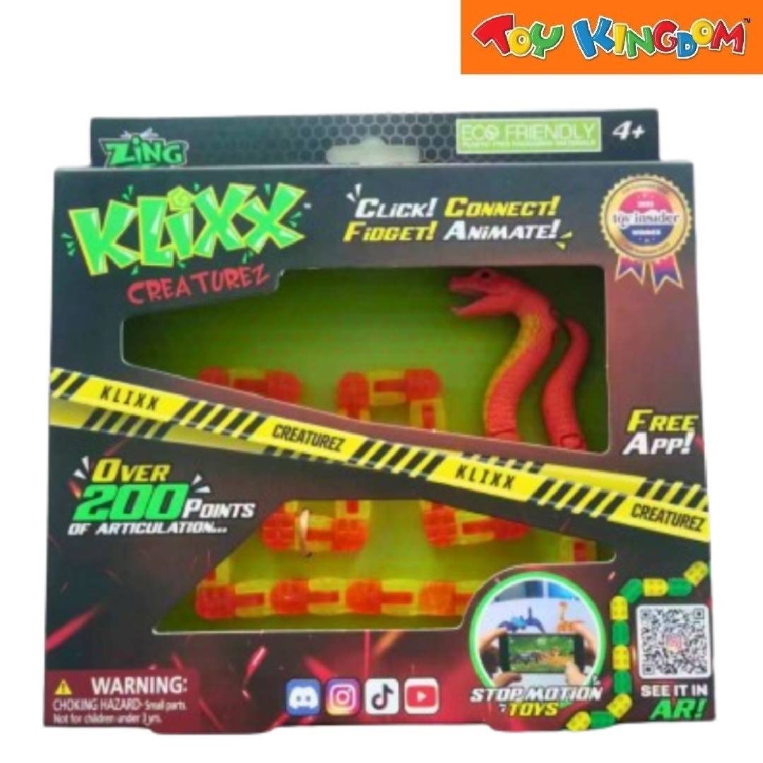 Zing Klixx Creaturez Python Orange Action Figure | Toy Kingdom