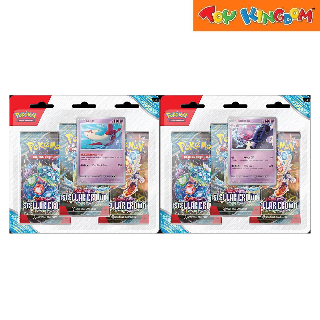 Pokemon SV7 Stellar Crown 3-Blisters Trading Card Game