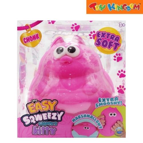 Orb Easy Sqweezy Chunky Kitty Chonk Pink Squishy Toys | Toy Kingdom