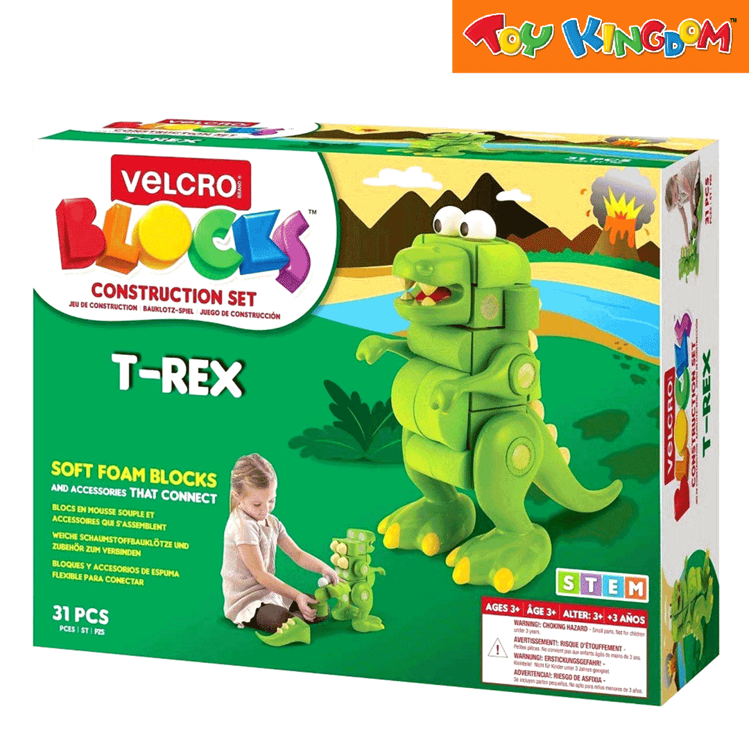 Velcro T-Rex Construction Set Blocks | Toy Kingdom