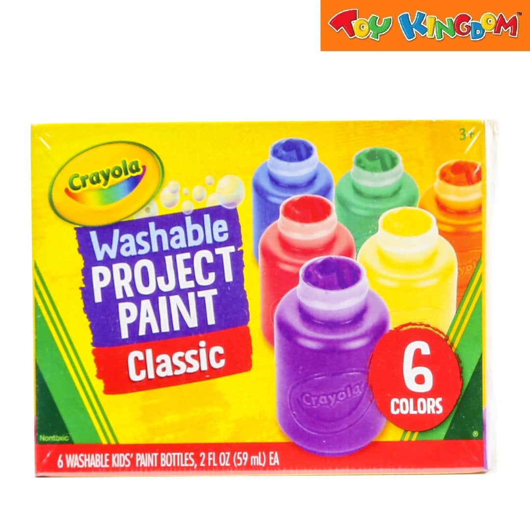 Crayola 6 colors 59 ml Washable Project Paint | Toy Kingdom