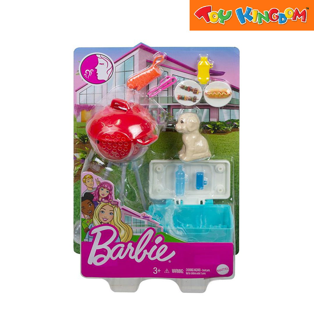 Barbie Mini Playset with Themed Accessories and Pet BBQ Theme Playset