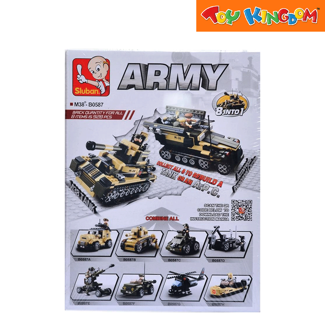 Sluban 8in1 83-pc Army Building Blocks Toy for Kids | Toy Kingdom