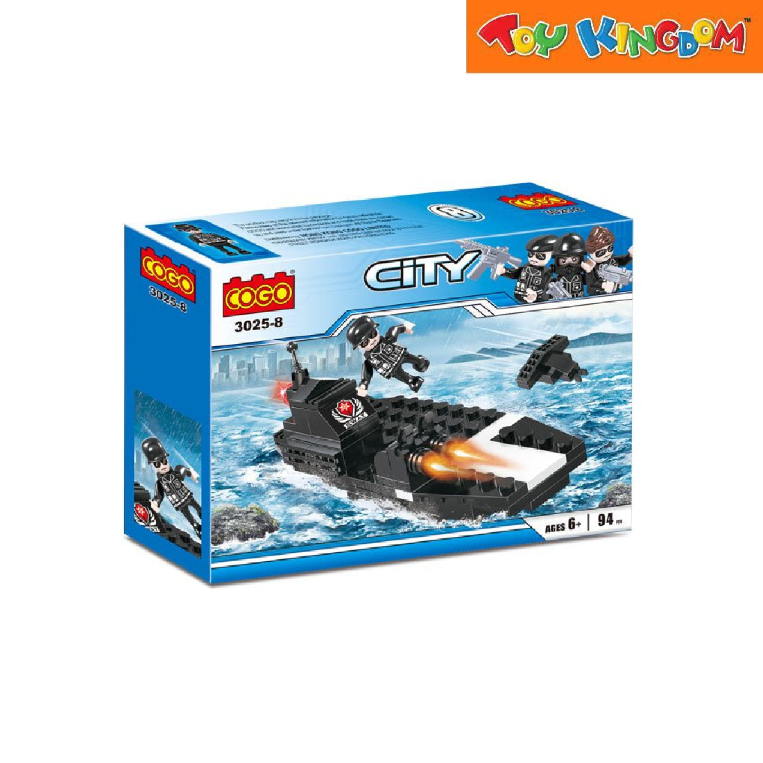 Cogo City Police Boat 94 Pcs. Building Blocks | Toy Kingdom