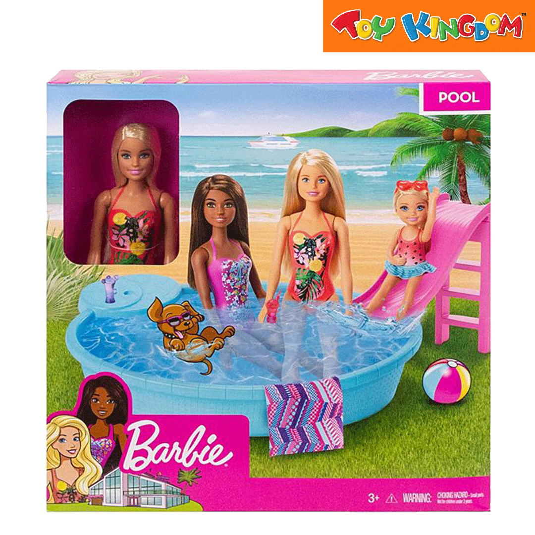Barbie Pool Party Doll Playset | Toy Kingdom