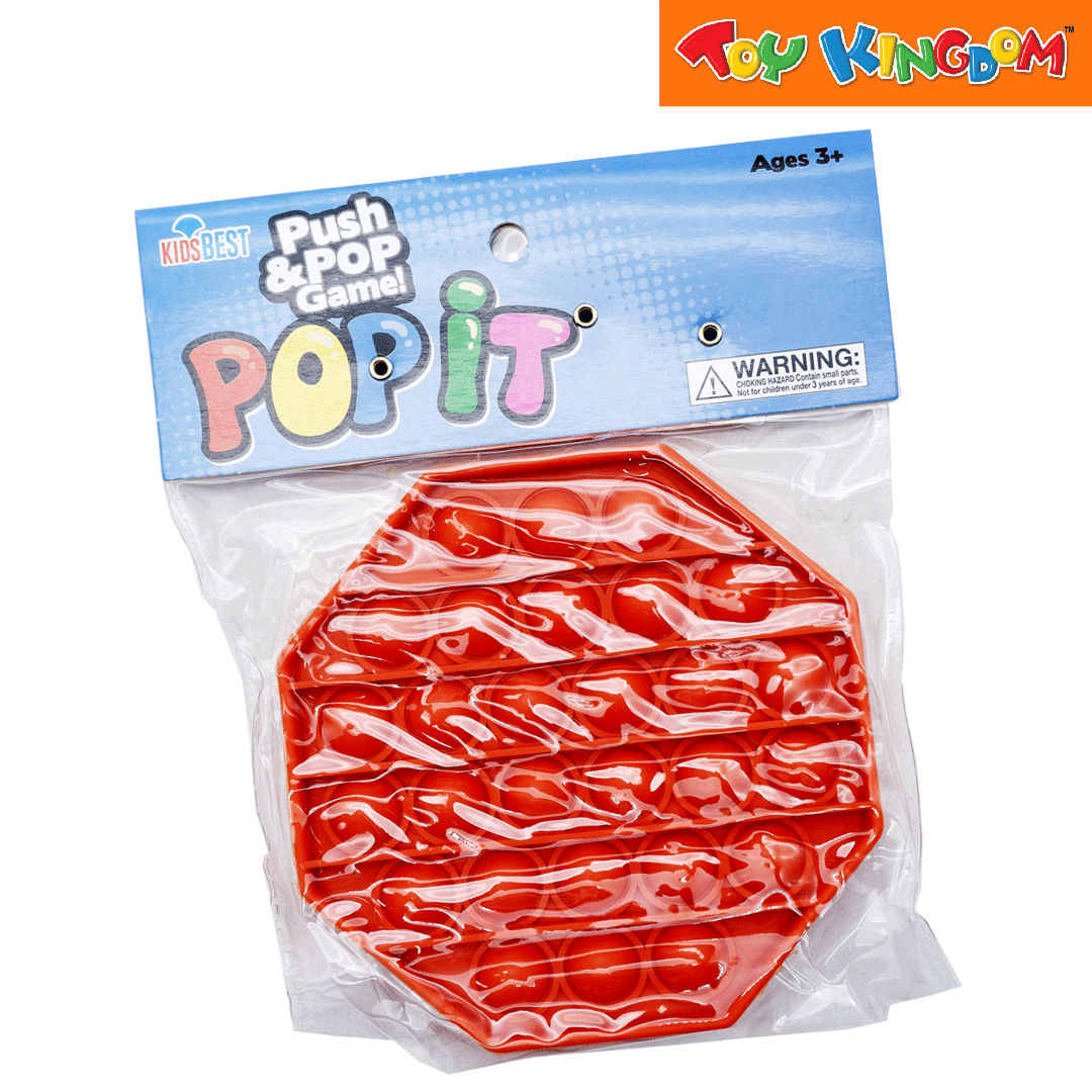 Push and Pop Game Octagon Orange Fidget Toy | Toy Kingdom