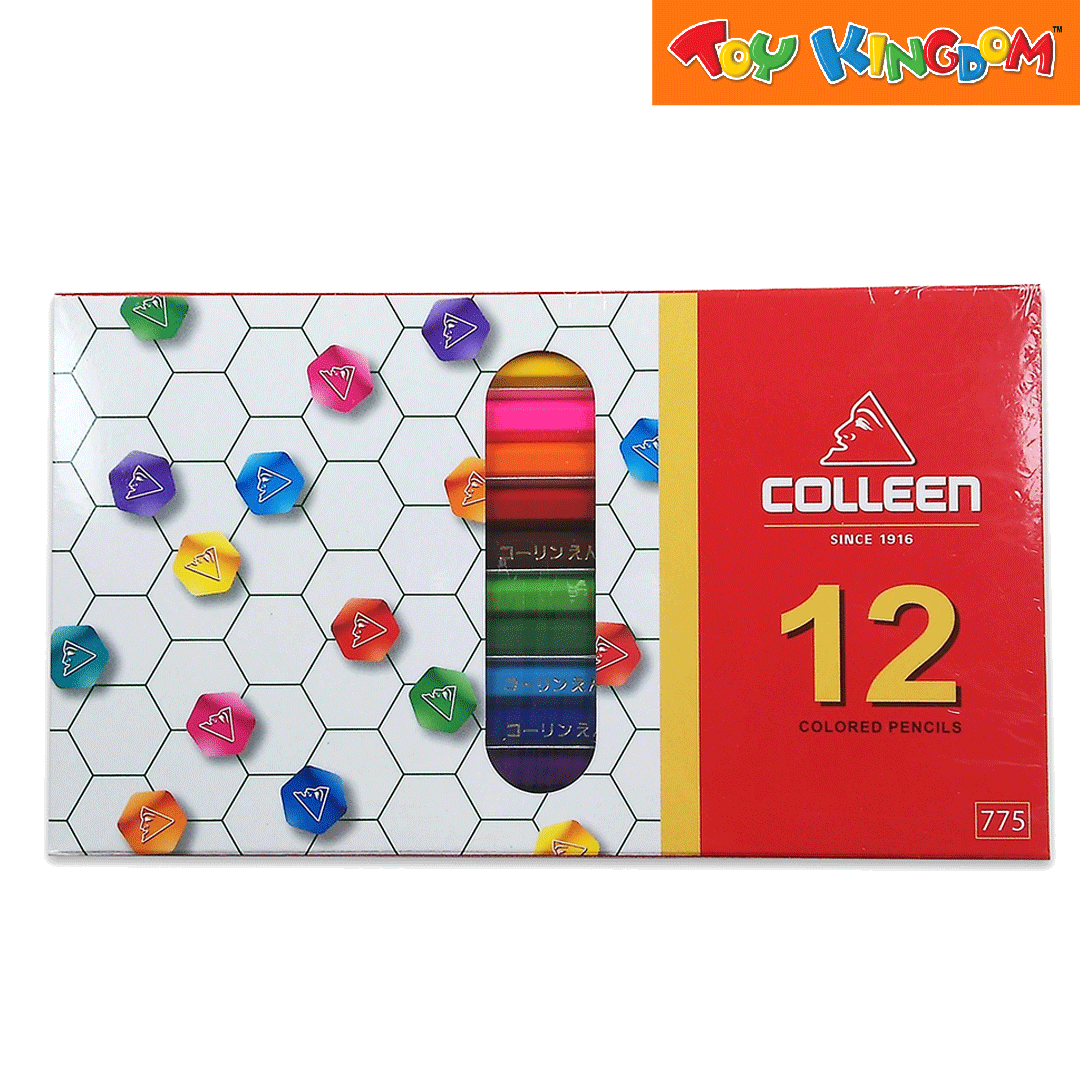 Colleen Hexagon Set 12 Colors Colored Pencils | Toy Kingdom