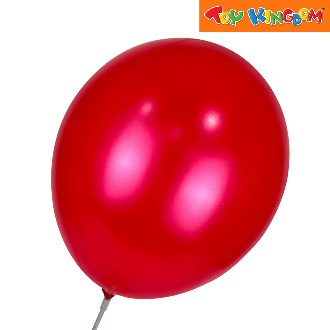Red 12 pcs 11 inch Plain Metallic Latex Balloons | Toy Kingdom