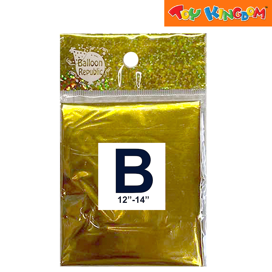 Gold Letter B Foil Balloon | Toy Kingdom