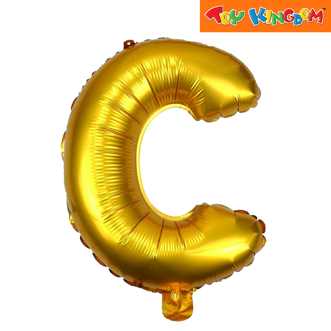 Gold Letter C Foil Balloon | Toy Kingdom