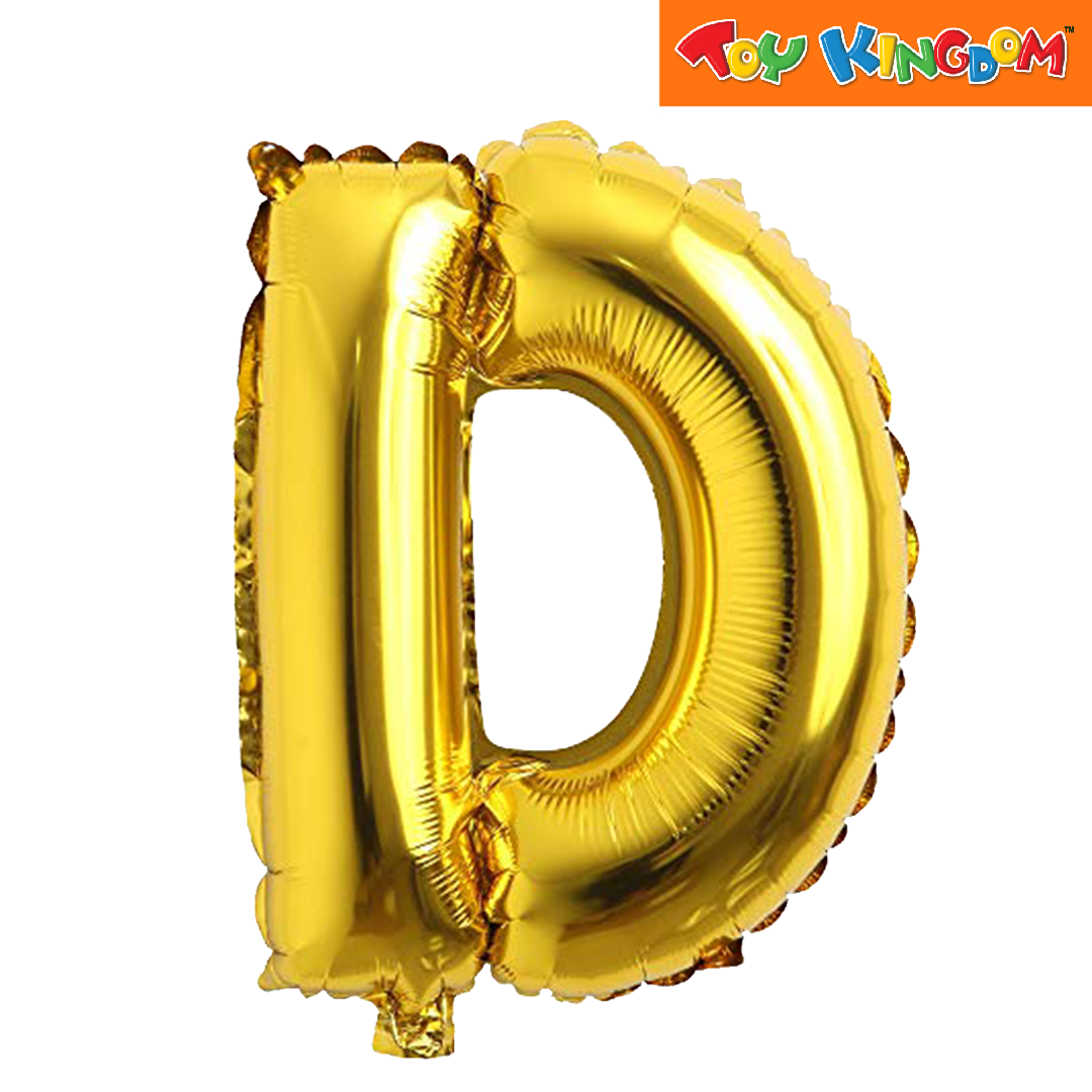 Gold Letter D Foil Balloon | Toy Kingdom