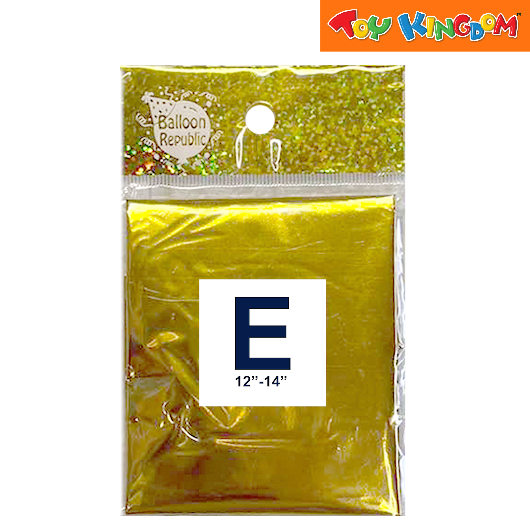 Gold Letter E Foil Balloon | Toy Kingdom