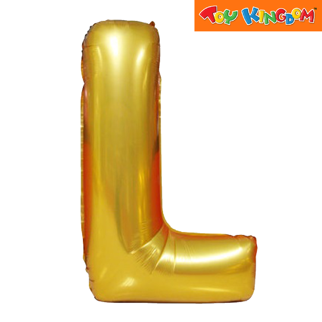 Gold Letter L Foil Balloon | Toy Kingdom