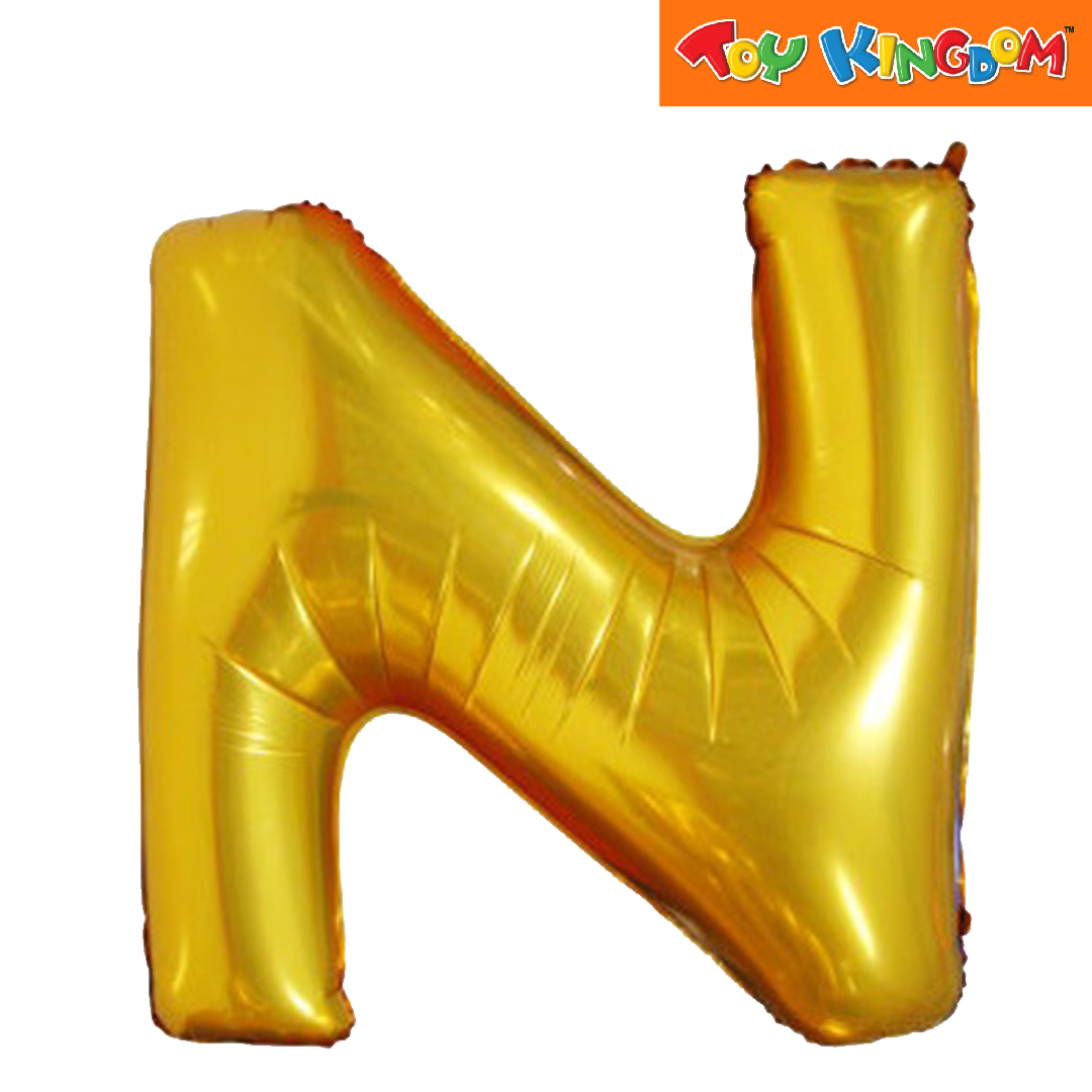 Gold Letter N Foil Balloon | Toy Kingdom