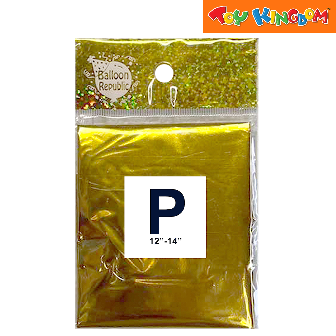 Gold Letter P Foil Balloon – Toy Kingdom