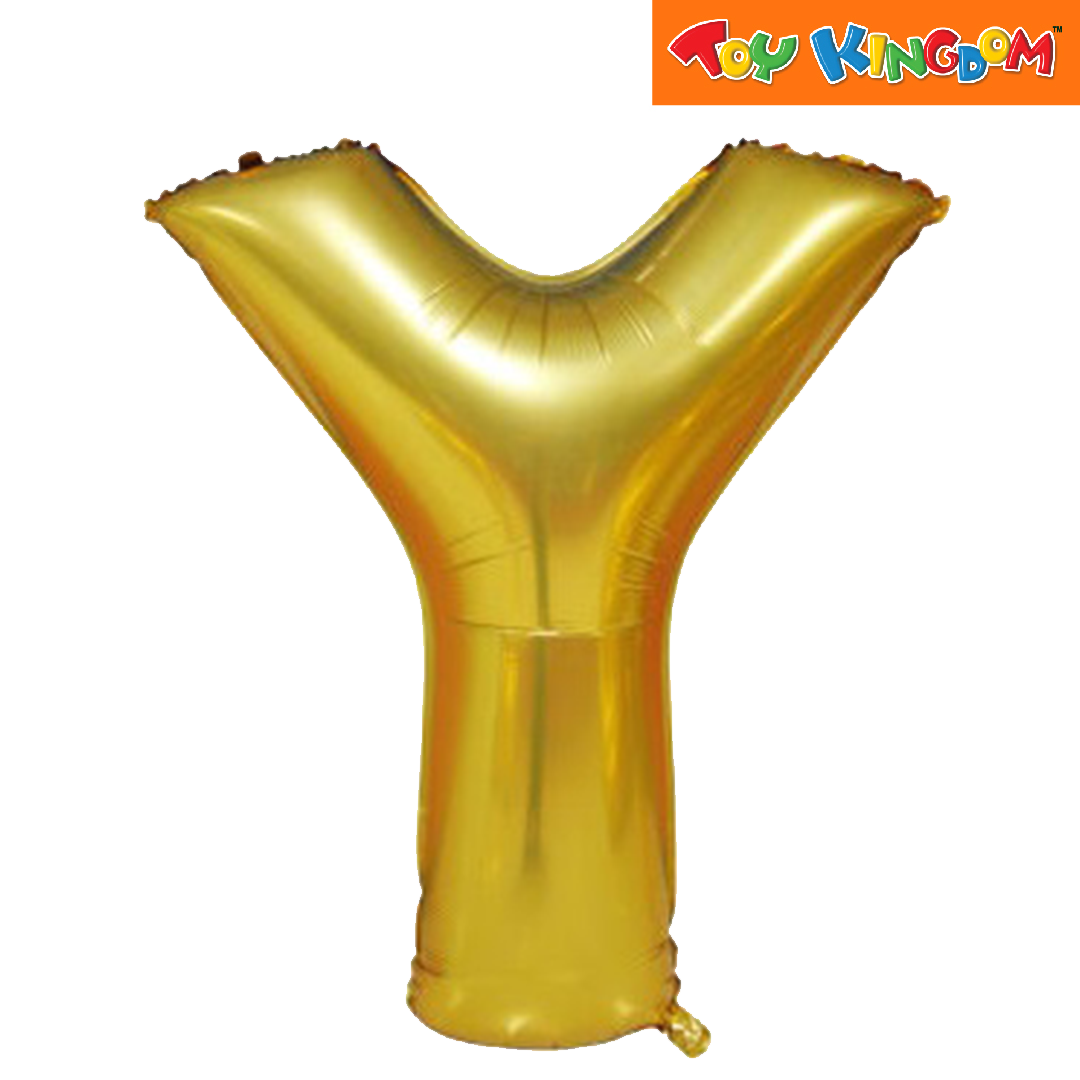 Gold Letter Y Foil Balloon | Toy Kingdom