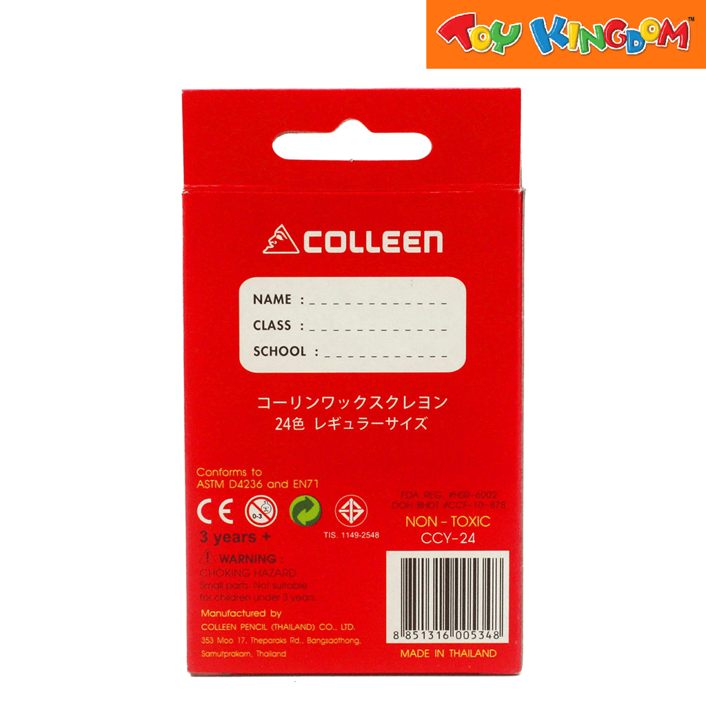 Colleen 24 Colors Regular Crayon – Toy Kingdom