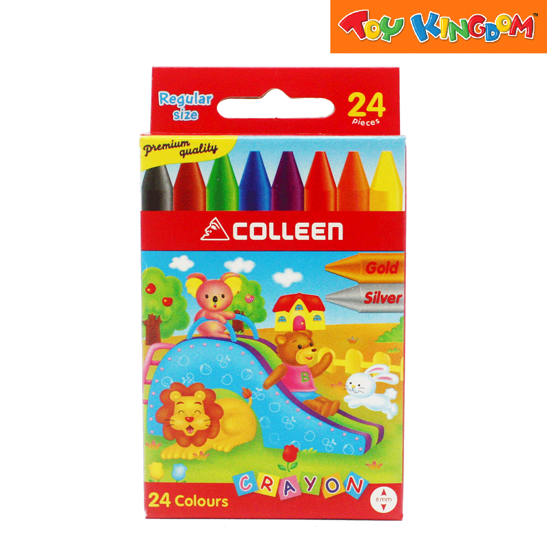Colleen 24 Colors Regular Crayon | Toy Kingdom