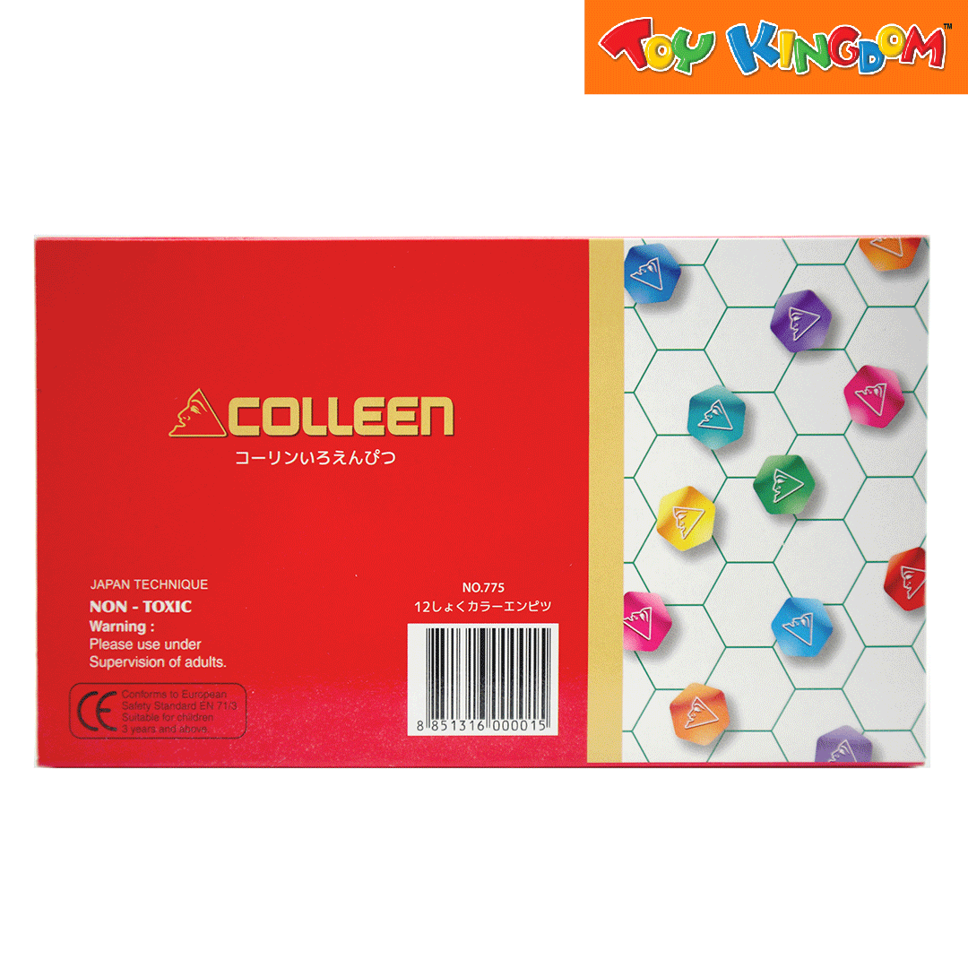 Colleen Hexagon Set 12 Colors Colored Pencils | Toy Kingdom