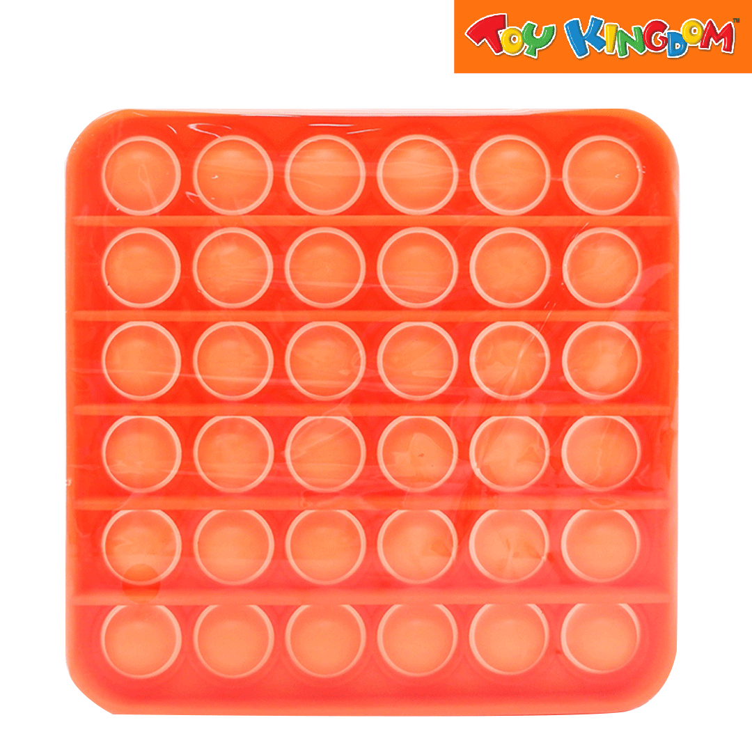 Push and Pop Game Square Orange Fidget Toy | Toy Kingdom
