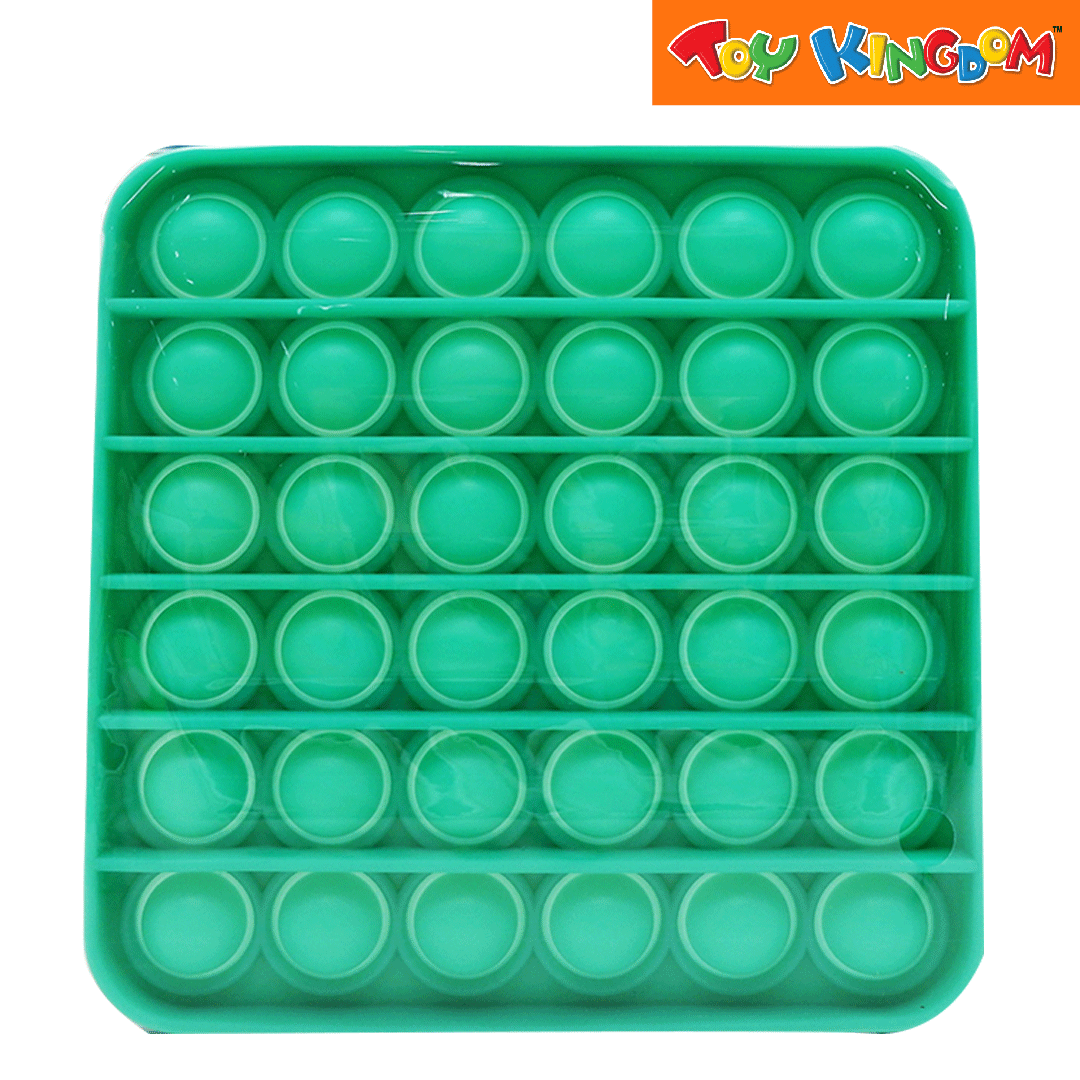 Push and Pop Game! Dark Green Square Fidget Toy | Toy Kingdom