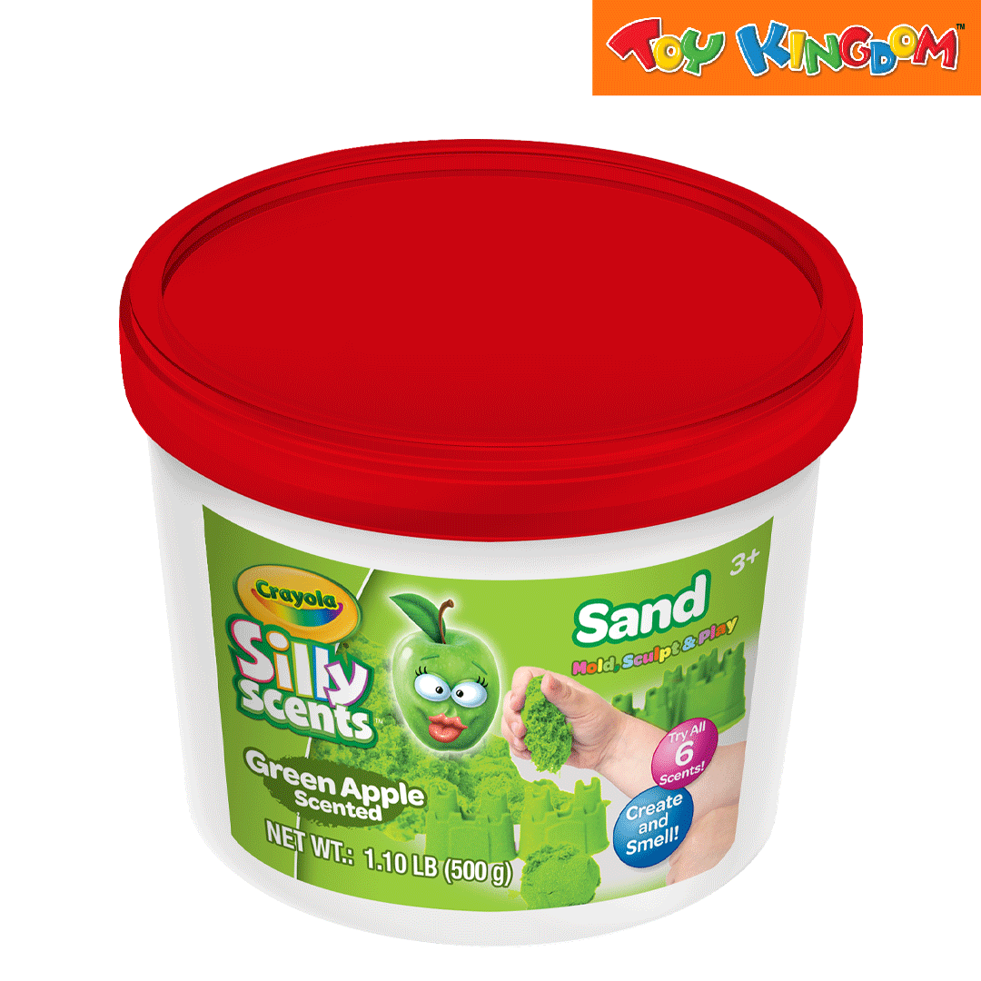 Crayola 500 grams Silly Scents Green Apple Play Sand Bucket