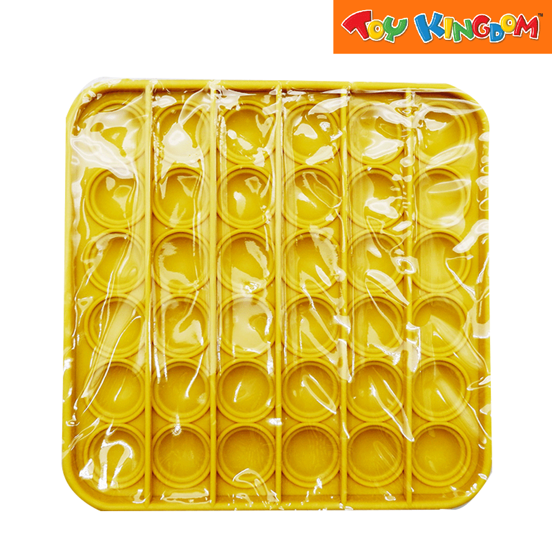Push and Pop Game Square Yellow Fidget Toy | Toy Kingdom