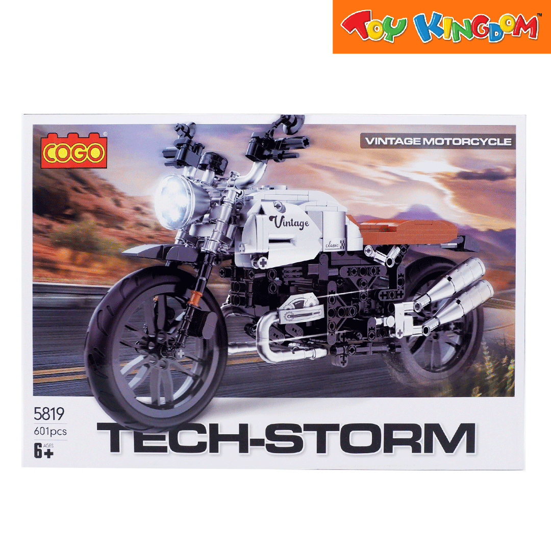 Cogo Tech Storm Vintage Motorcycle Building Blocks | Toy Kingdom