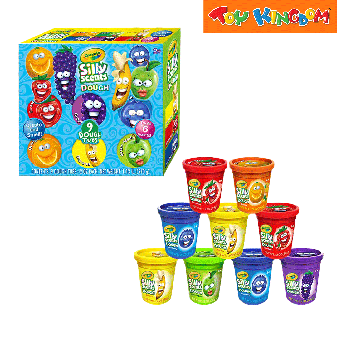 Crayola Silly Scents 9 Dough Tubs Toy Kingdom