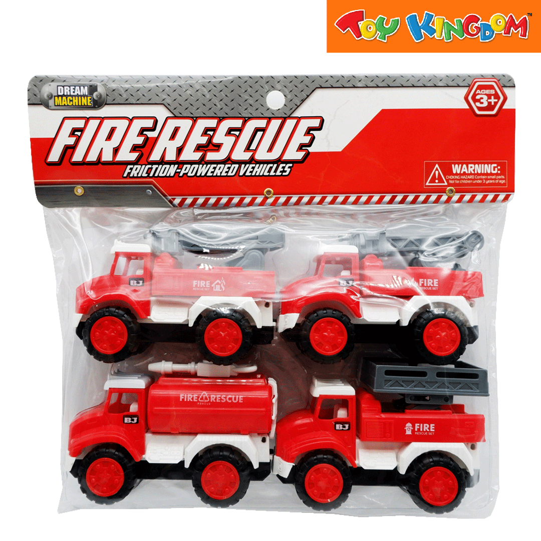 Dream Machine Friction-Powered Fire Rescue Vehicle | Toy Kingdom