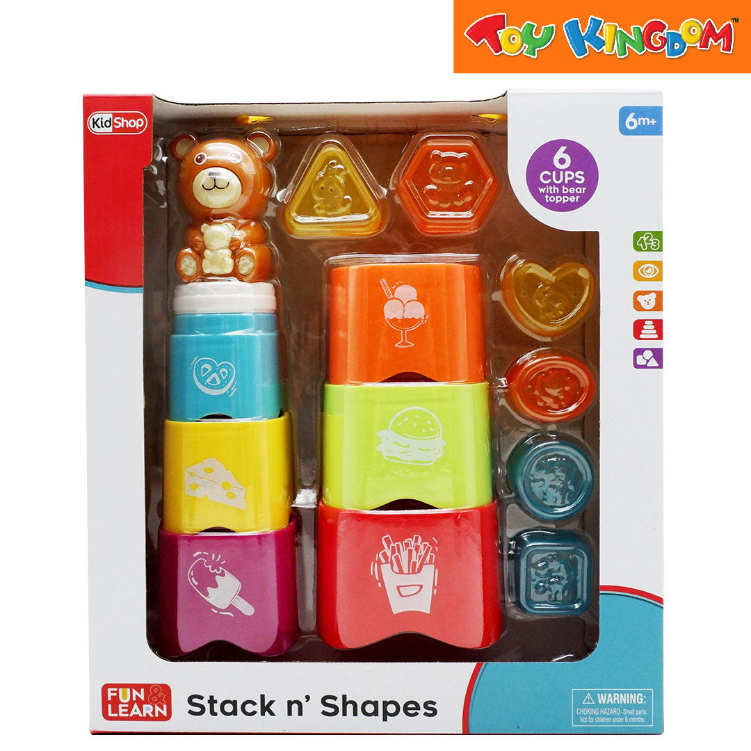 KidShop Fun 'n Learn Stacks 'n Shapes Stacking Cups | Toy Kingdom