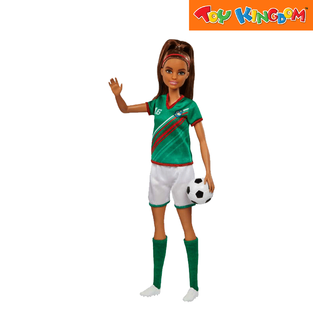 Barbie Brunette Soccer Doll | Toy Kingdom