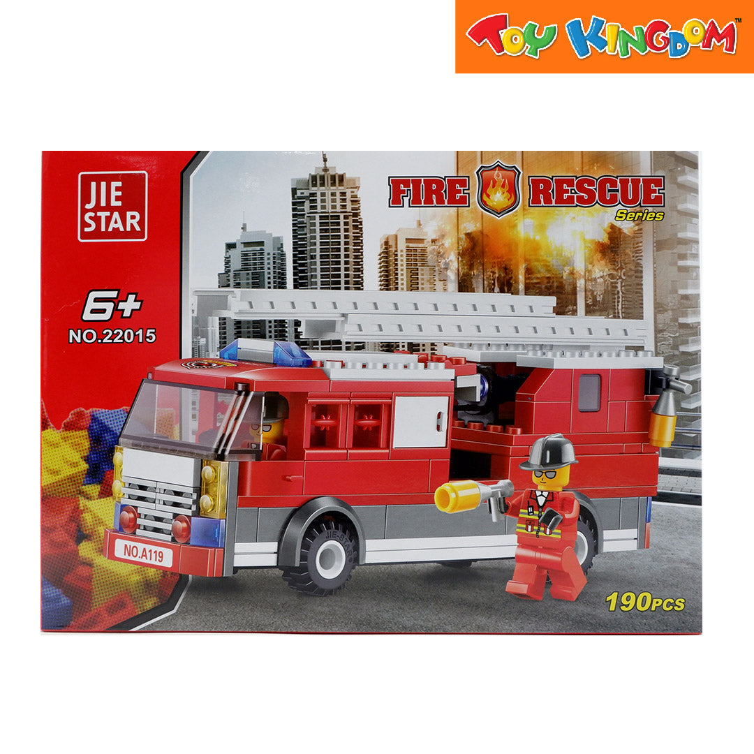 Jie Star Blocks Fire Rescue Series Mini Heavy Fire Engine 190 pcs Buil ...