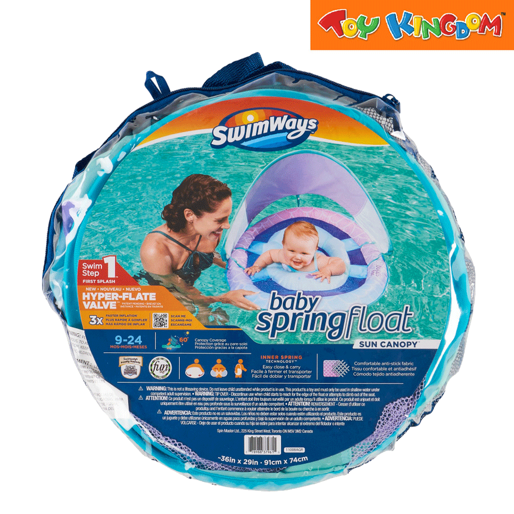 SwimWays Mermaid Baby Spring Float with Canopy | Toy Kingdom