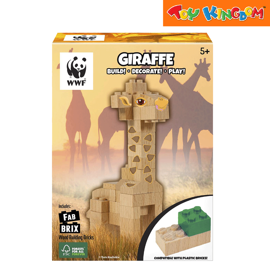 FabBrix WWF Giraffe Wooden Bricks | Toy Kingdom